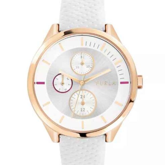 Furla | Accessories | Furla Womens Metropolis Silver Dial Calfskin ...